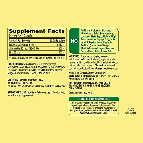 150 count zinc dietary capsules