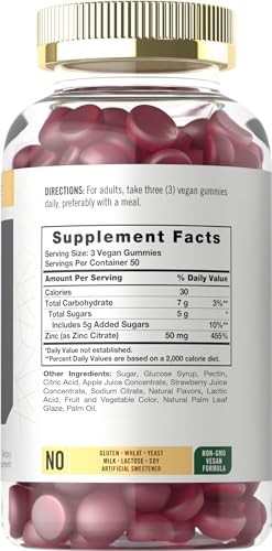 150 count zinc gummies for convenience