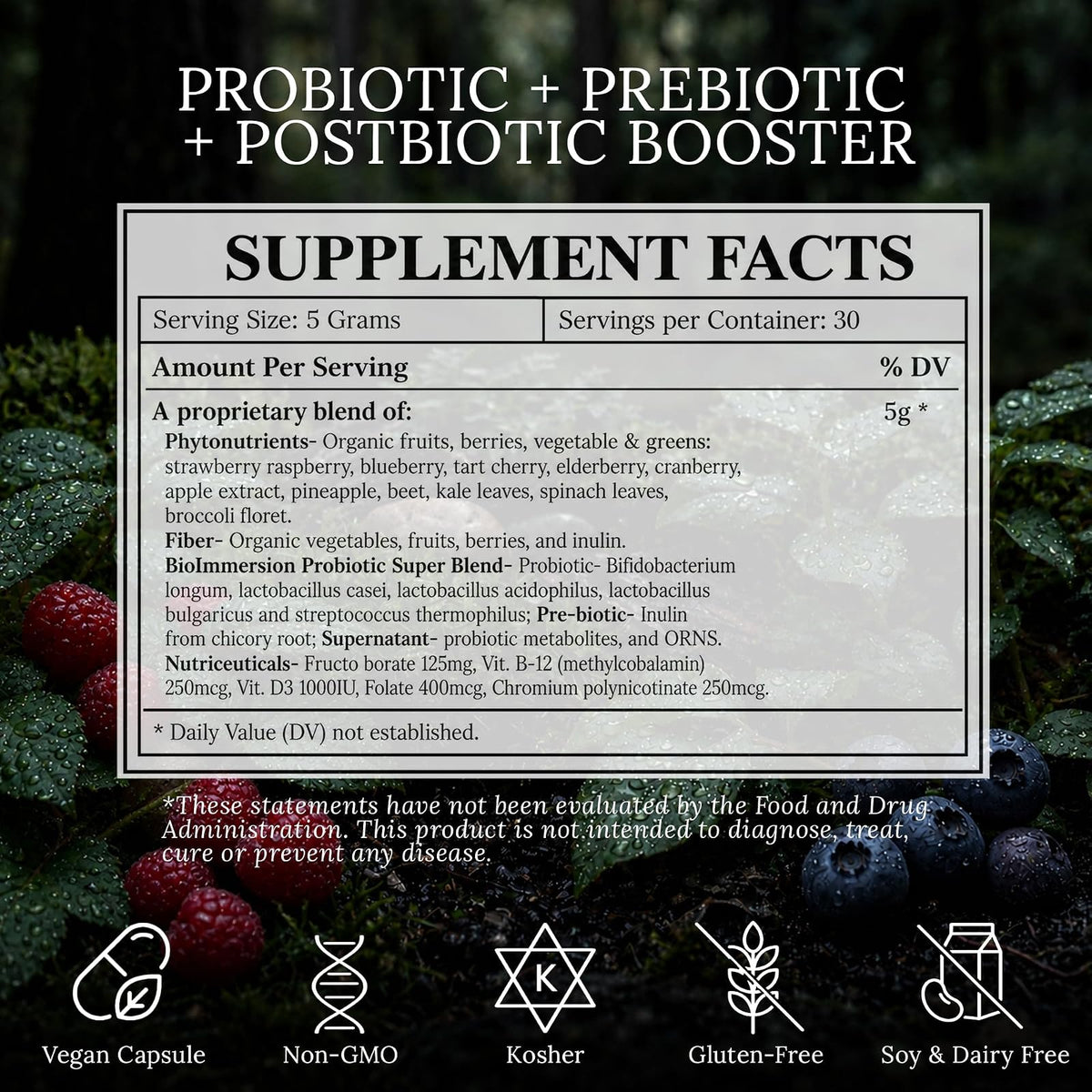 150 g probiotic powder for immune boost