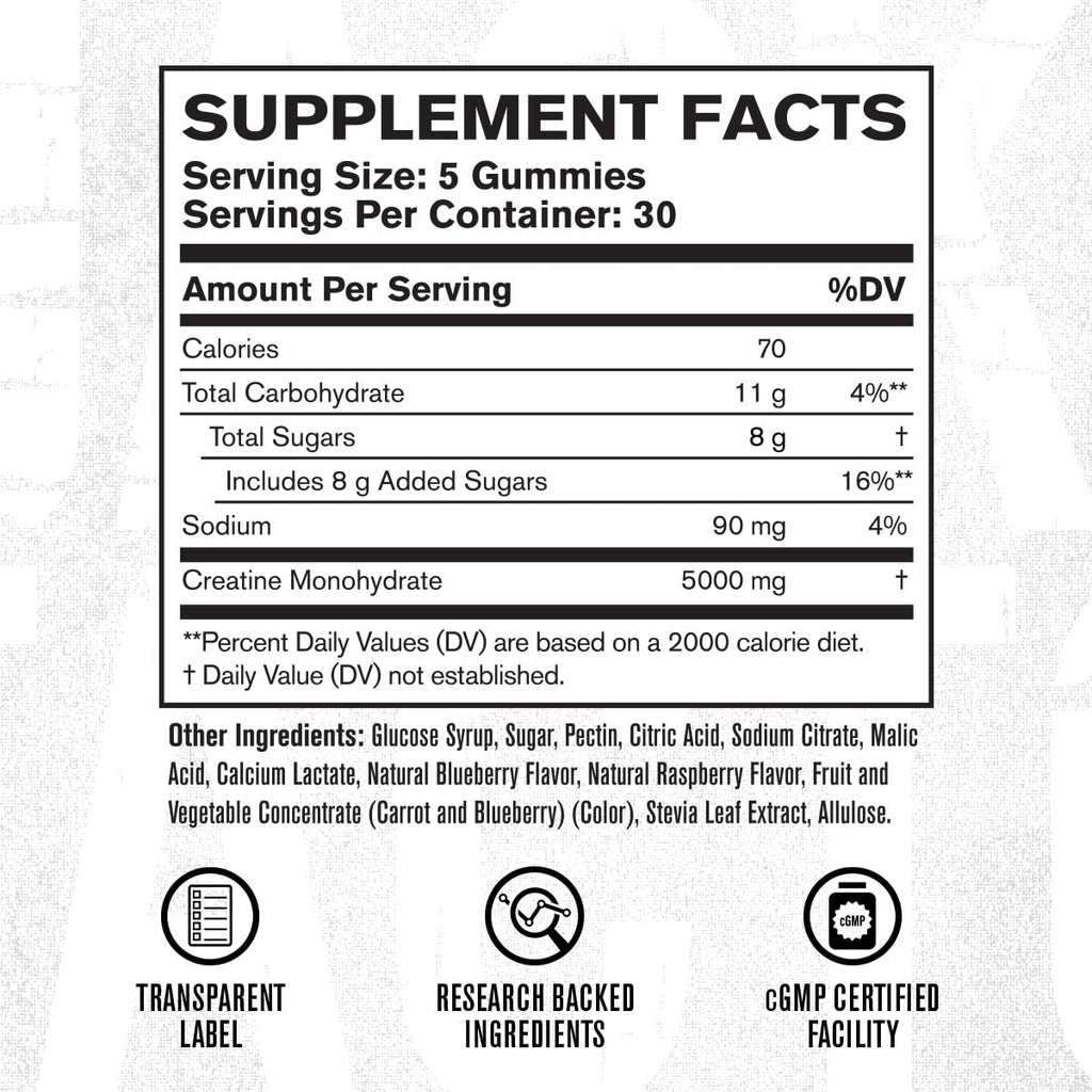 150 gummies for convenient creatine intake