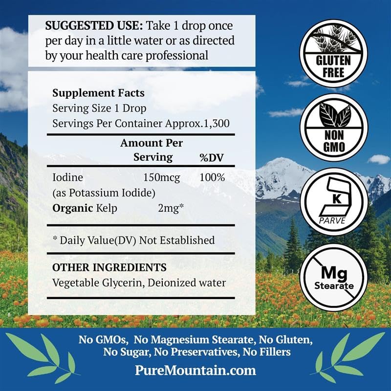 150 mcg iodine supplement for energy