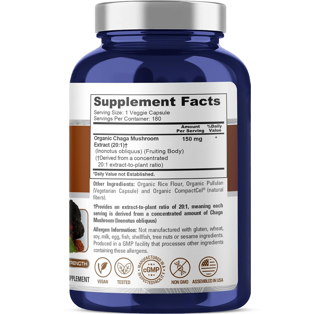 150 mg chaga capsules for wellness