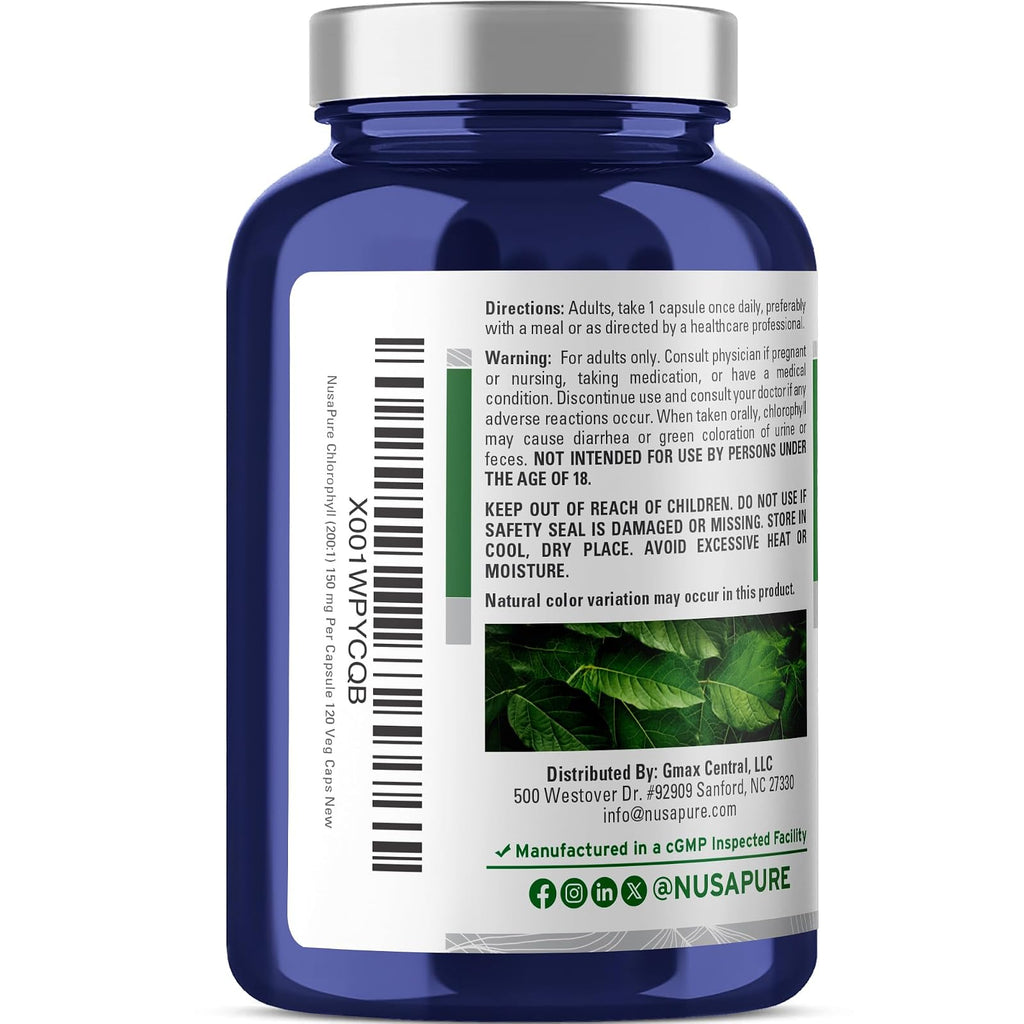 150 mg chlorophyll for energy boost
