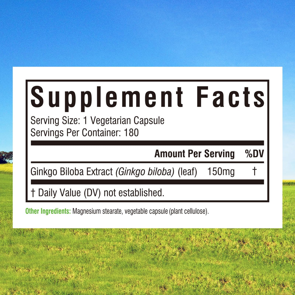 150 mg Ginkgo Biloba for memory