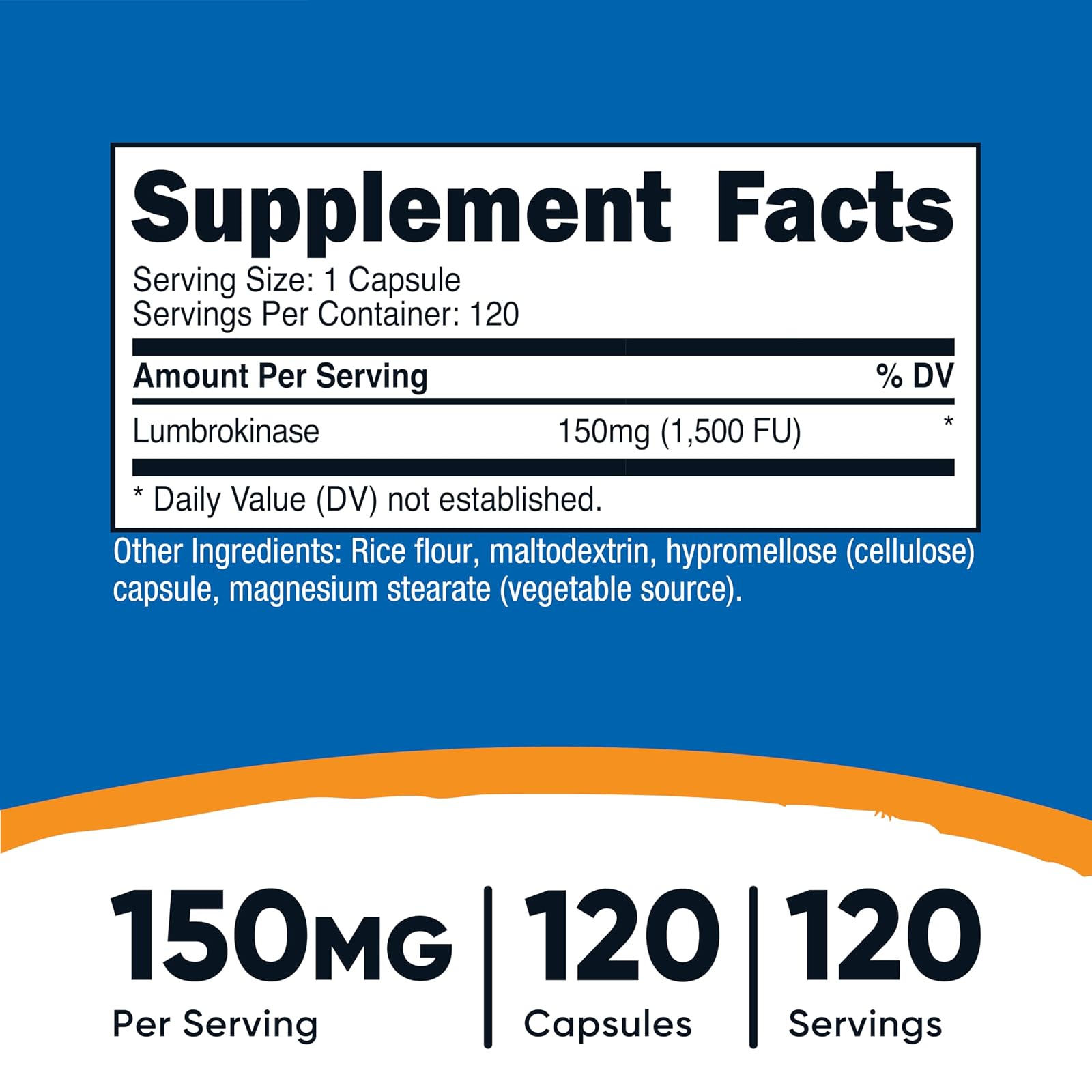 150 mg Lumbrokinase capsules for digestion