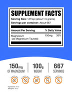 150 mg Magnesium Taurate for muscle health