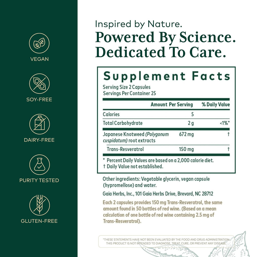 150 mg Resveratrol antioxidant supplement