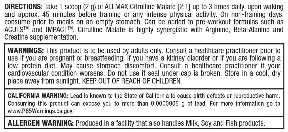 150 servings of ALLMAX Citrulline