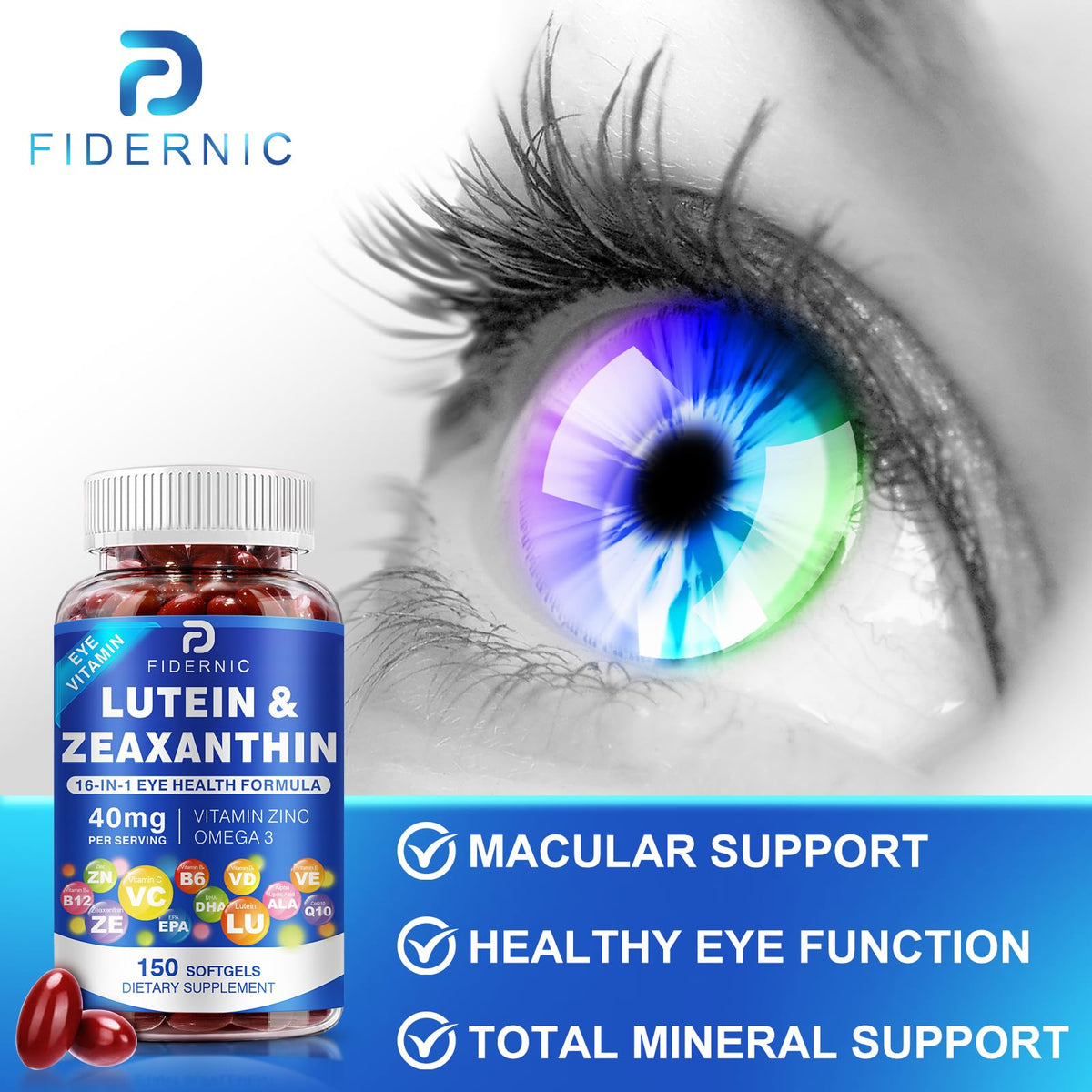 150 softgels of Lutein and Zeaxanthin
