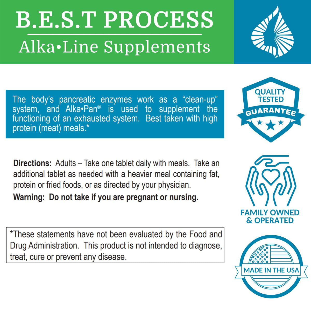 150 tablets of digestive enzymes support