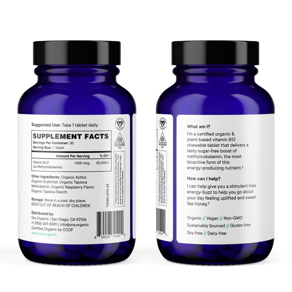 1500 mcg vitamin B12 for energy