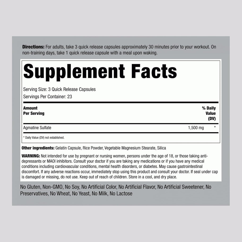 1500 mg Agmatine for muscle support