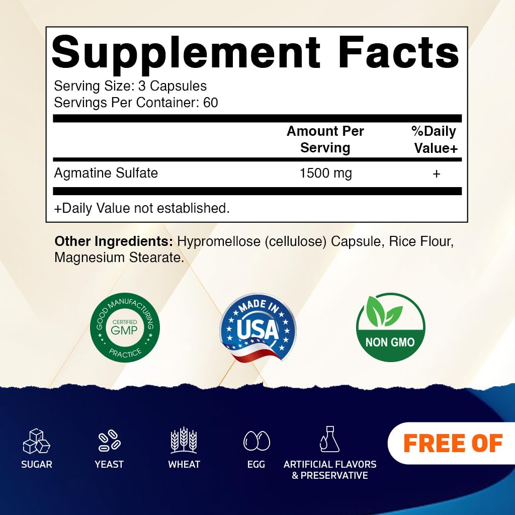 1500 mg Agmatine Sulfate herbal supplement