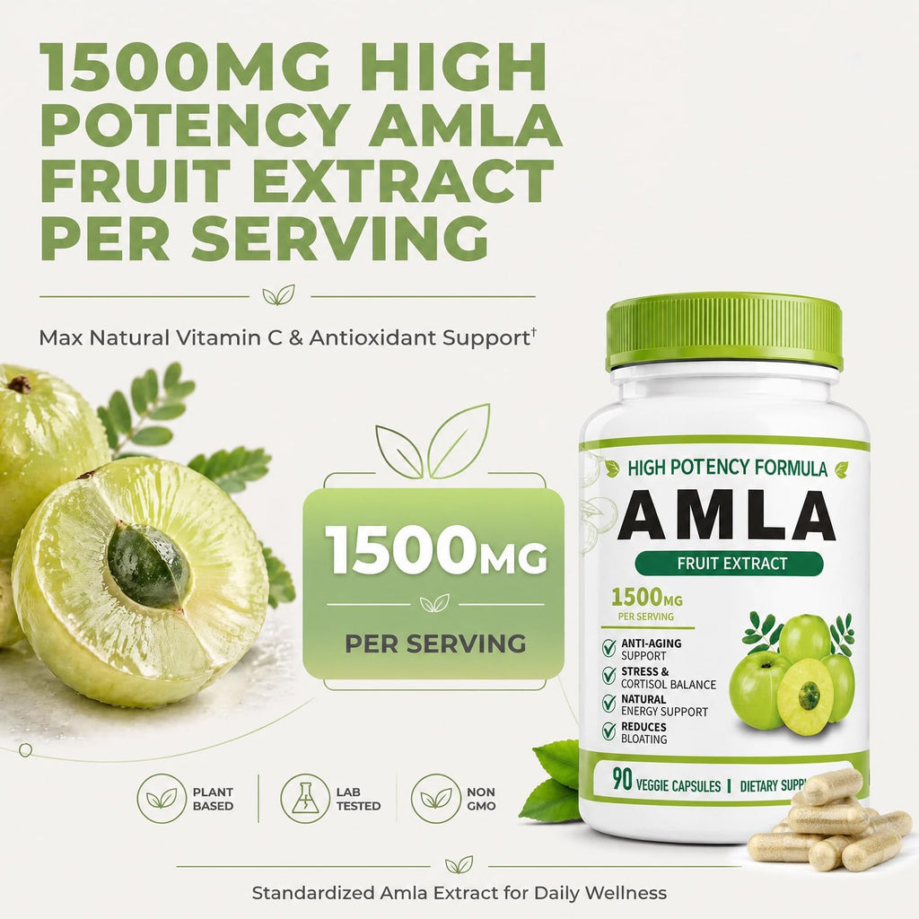 1500 mg Amla herbal supplement
