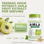 1500 mg Amla herbal supplement
