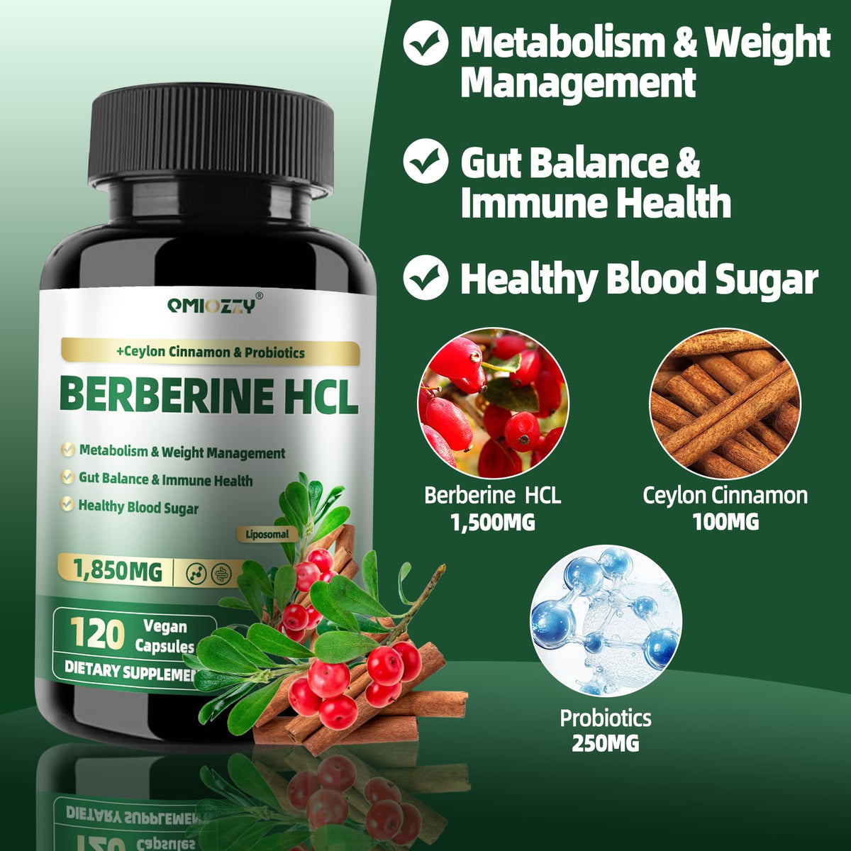 1500 mg berberine capsules for health