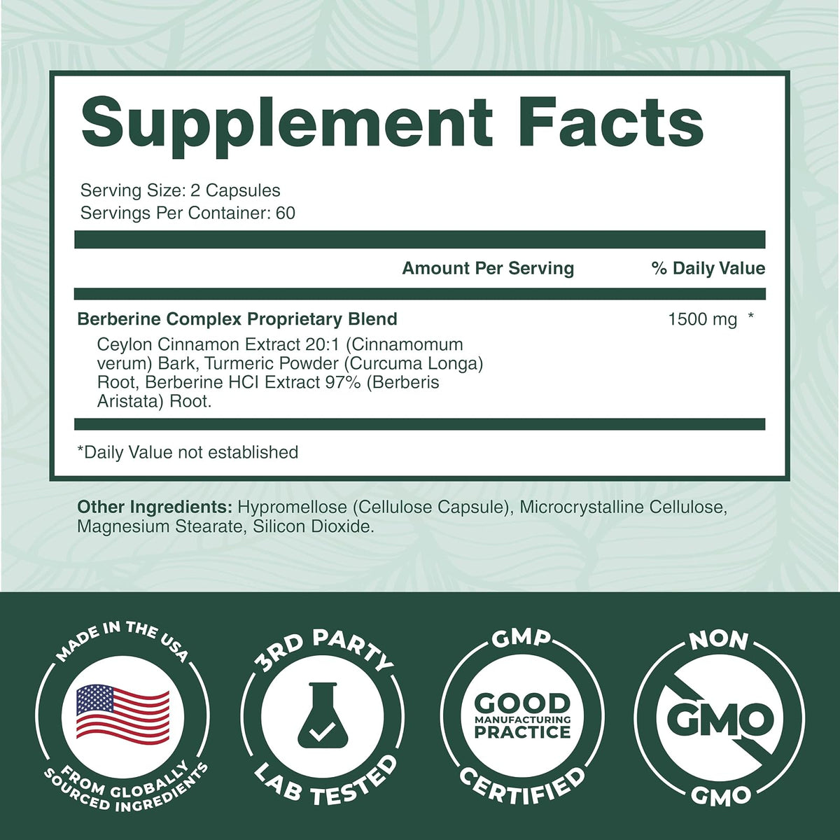 1500 mg berberine with cinnamon benefits