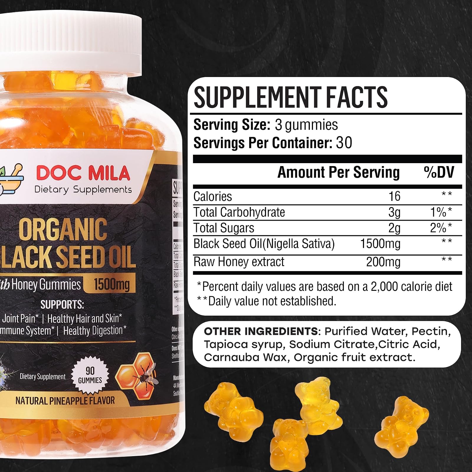 1500 mg black seed oil supplement