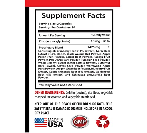 1500 MG black walnut health benefits