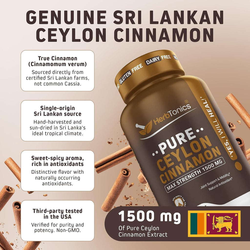 1500 mg Ceylon cinnamon daily dose