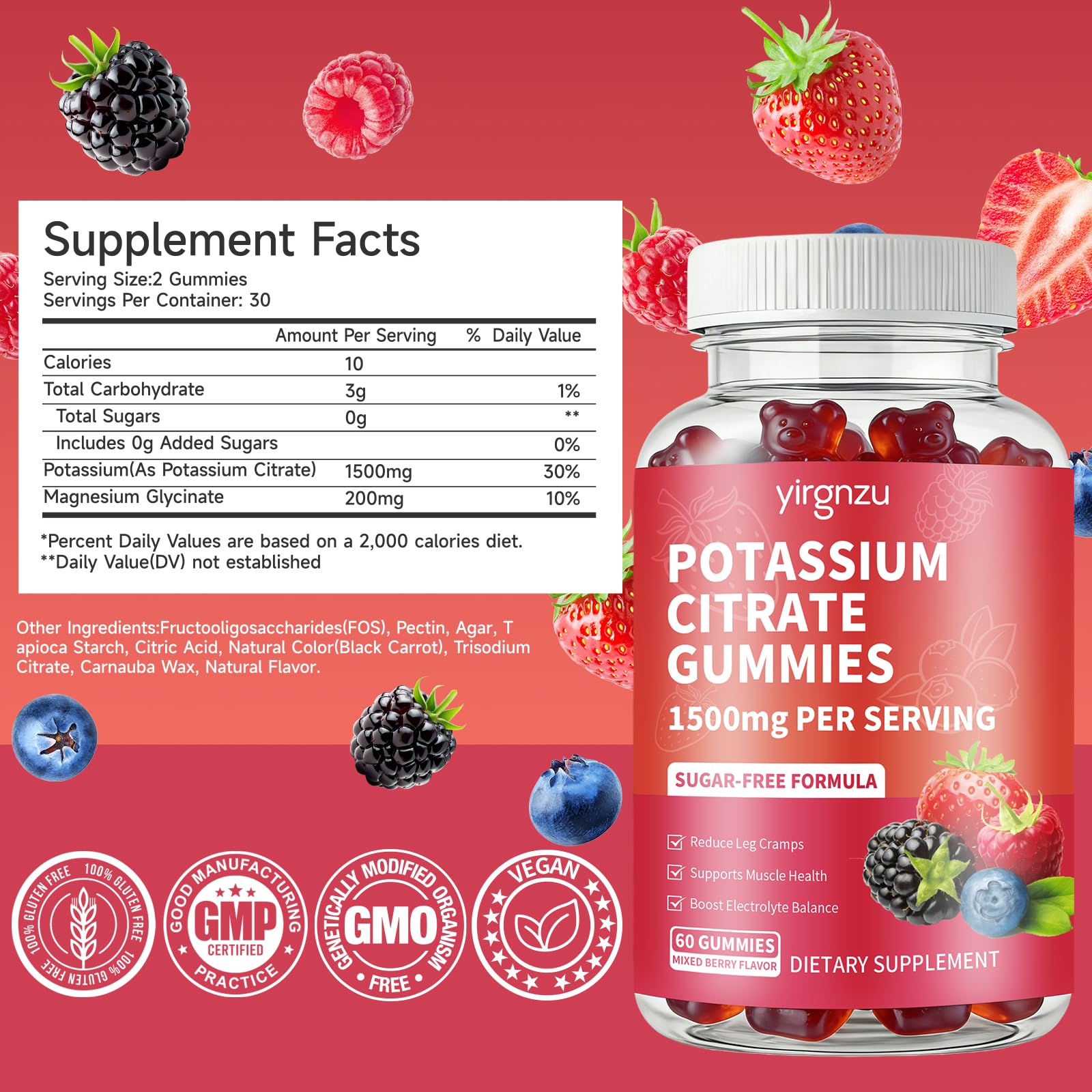 1500 mg chewable potassium supplement