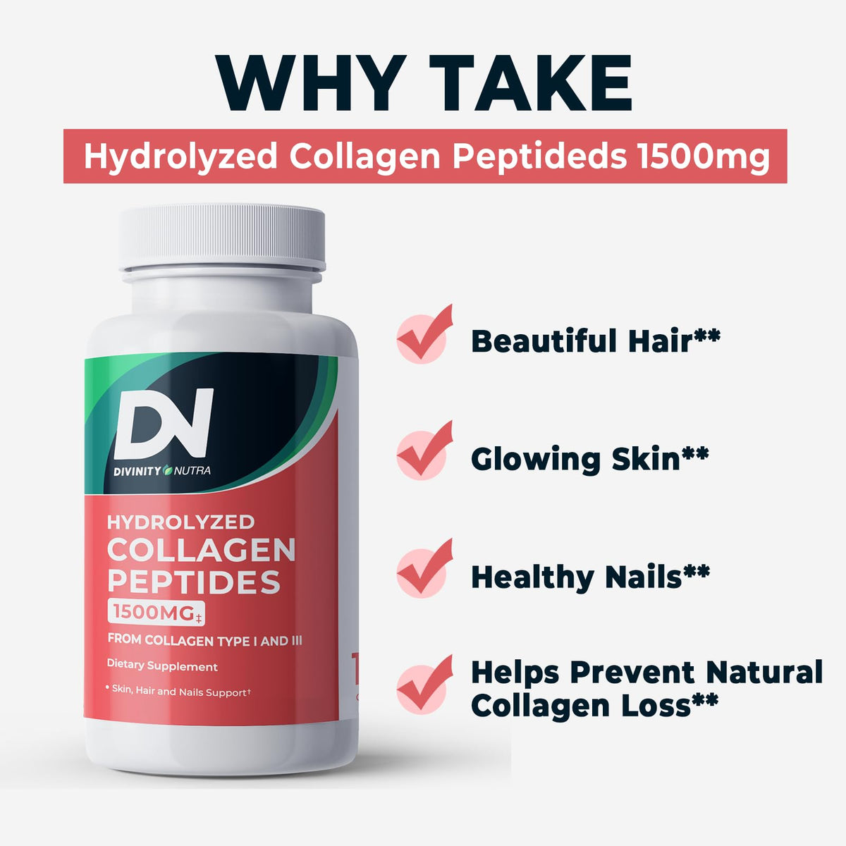 1500 mg collagen for skin health