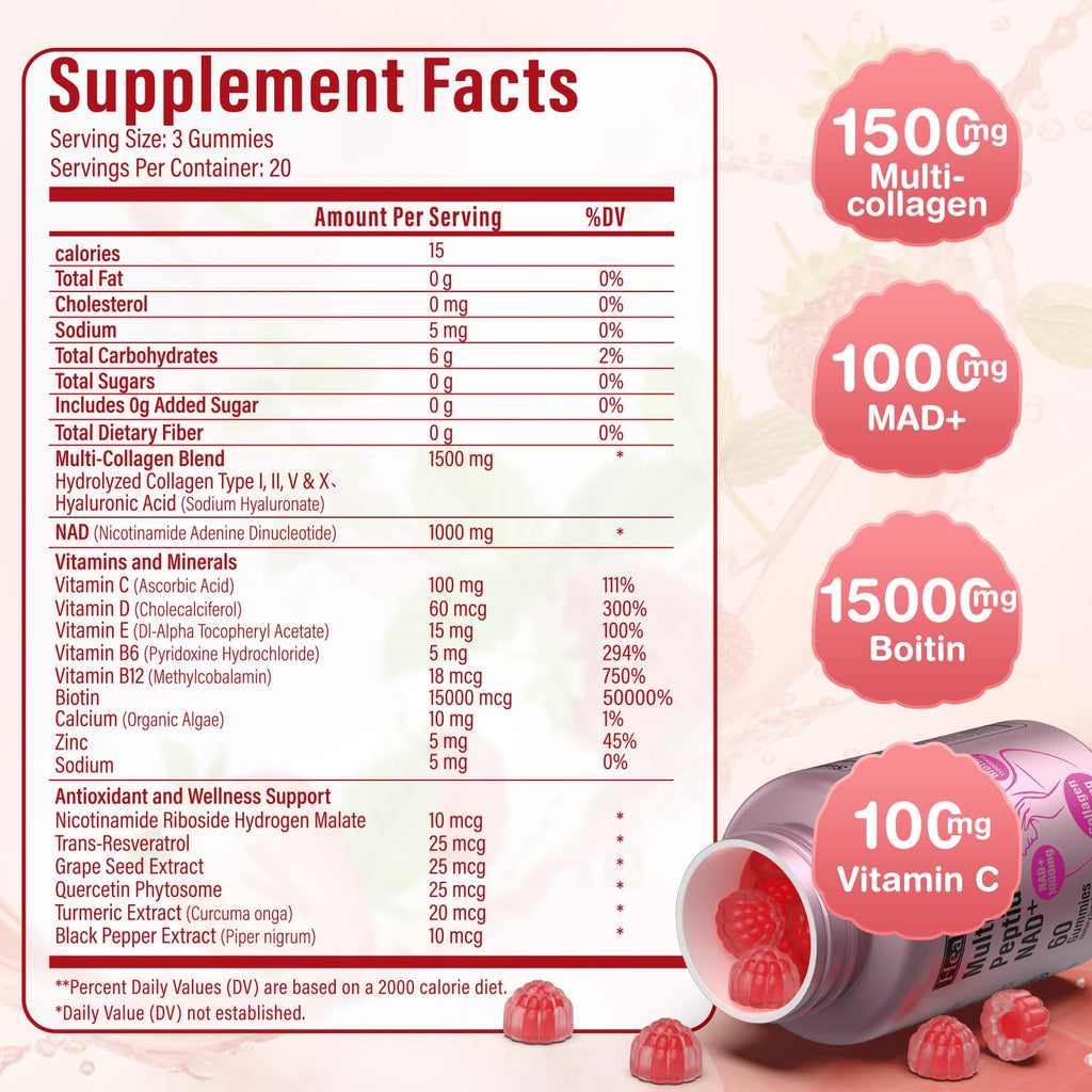 1500 mg collagen gummies for beauty