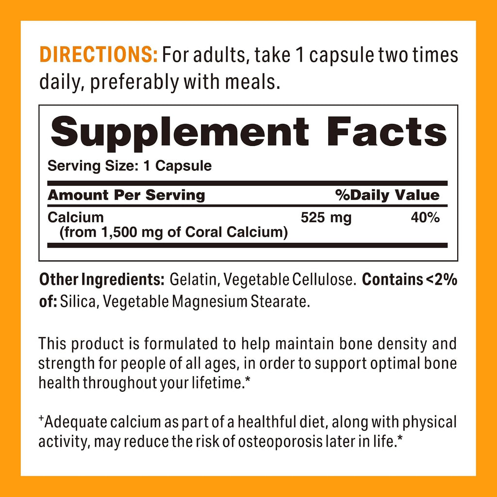 1500 mg coral calcium capsules