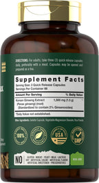 1500 mg ginseng capsules for energy