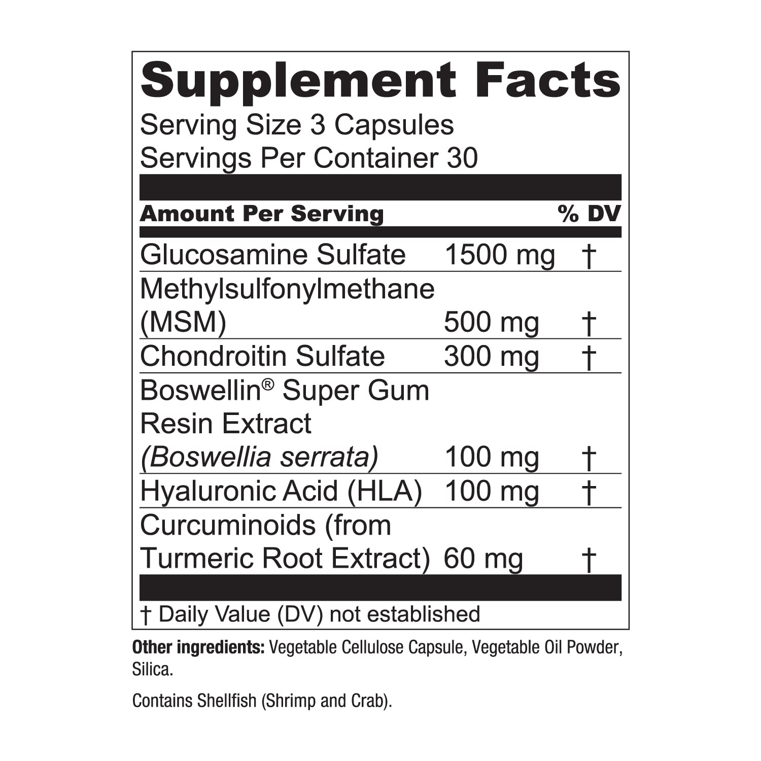 1500 mg glucosamine chondroitin capsules