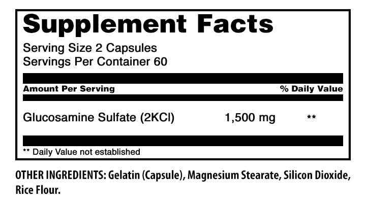 1500 mg glucosamine for joint health