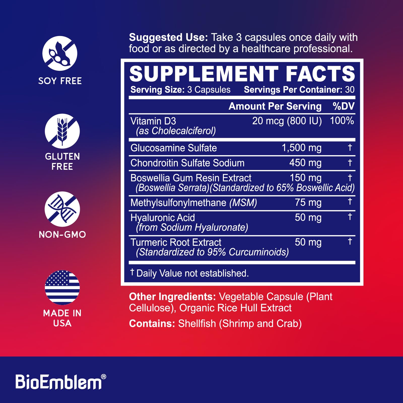 1500 mg glucosamine for mobility