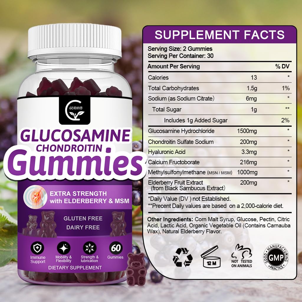 1500 mg glucosamine gummies for mobility