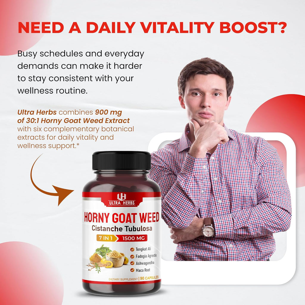 1500 mg Horny Goat Weed supplement benefits