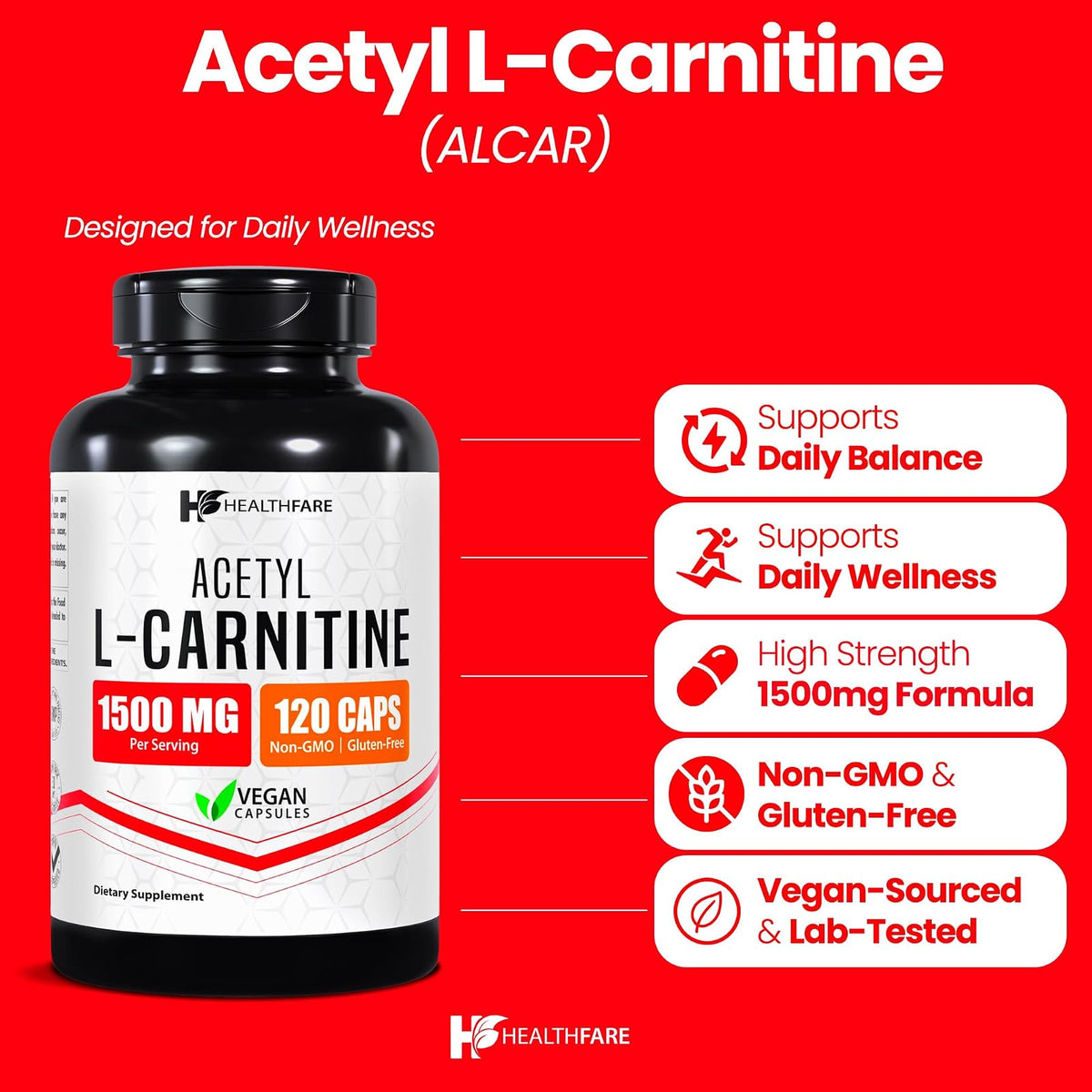 1500 mg L-Carnitine for energy