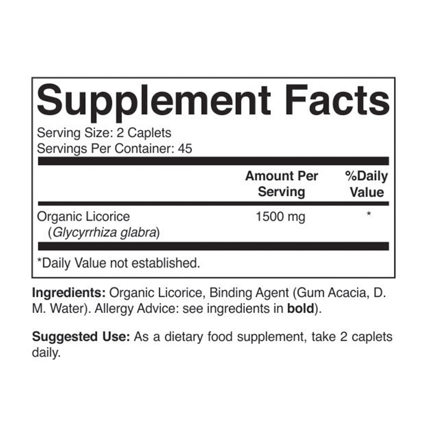 1500 mg licorice root dosage