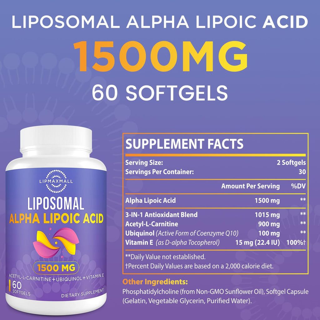 1500 mg liposomal alpha lipoic acid