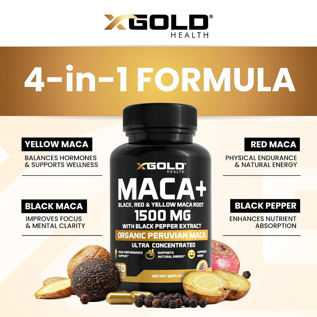 1500 mg maca root for vitality