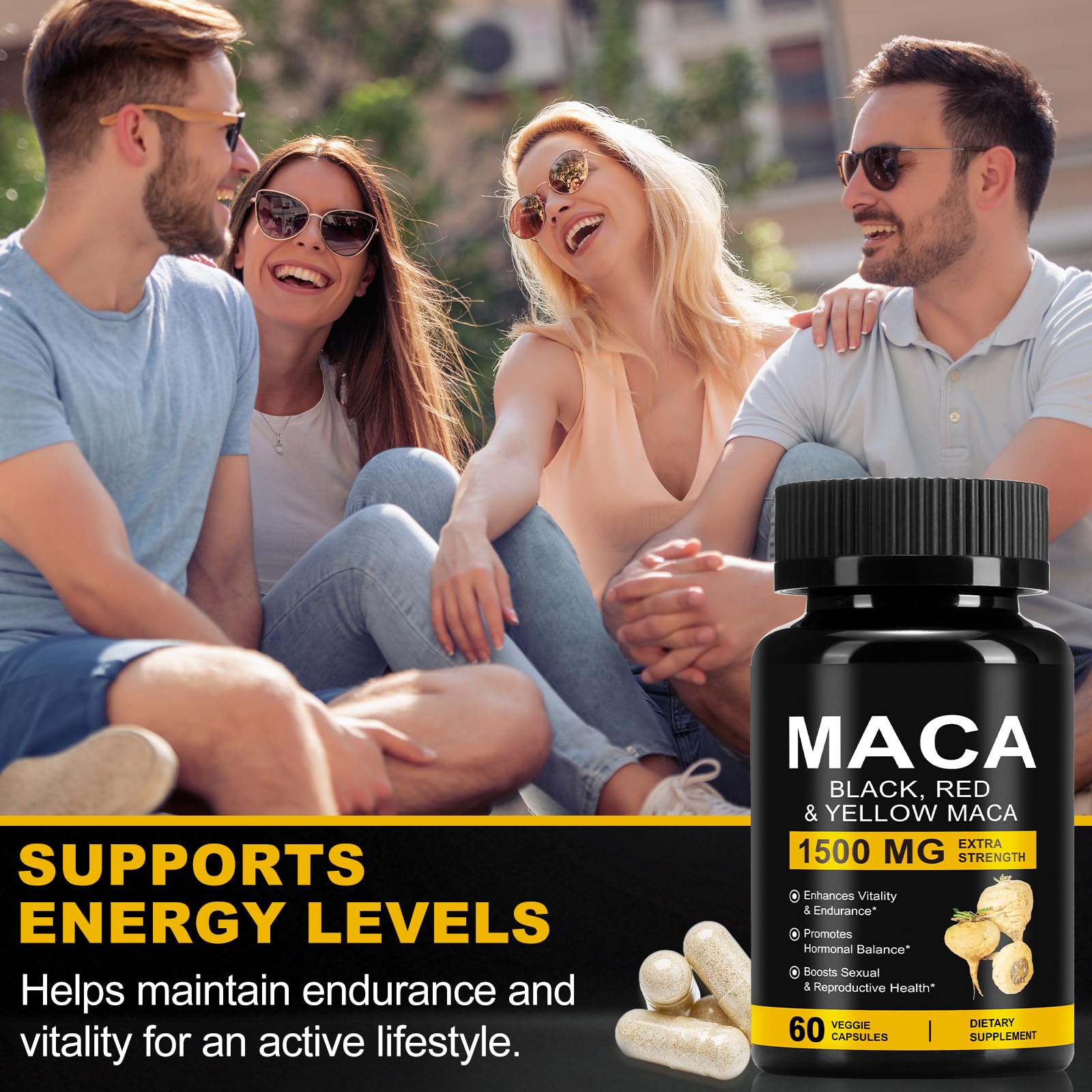 1500 mg maca root supplement