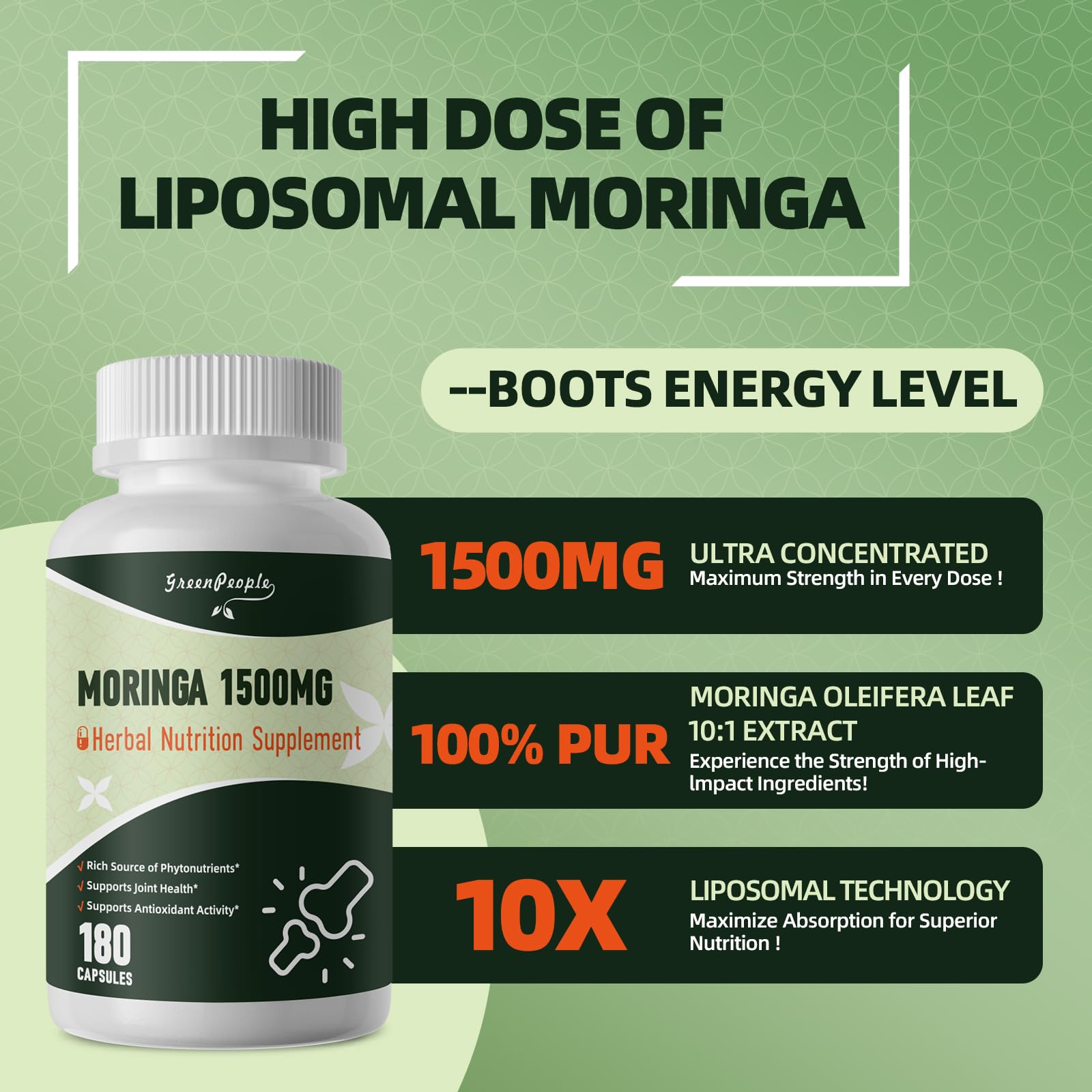 1500 mg moringa capsules for wellness