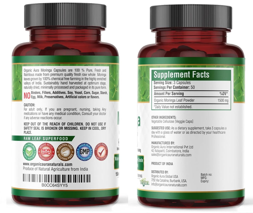 1500 mg moringa health benefits