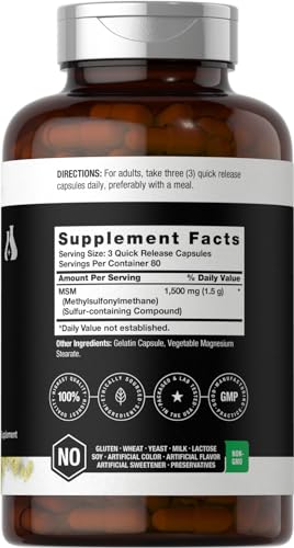 1500 mg MSM for better sleep