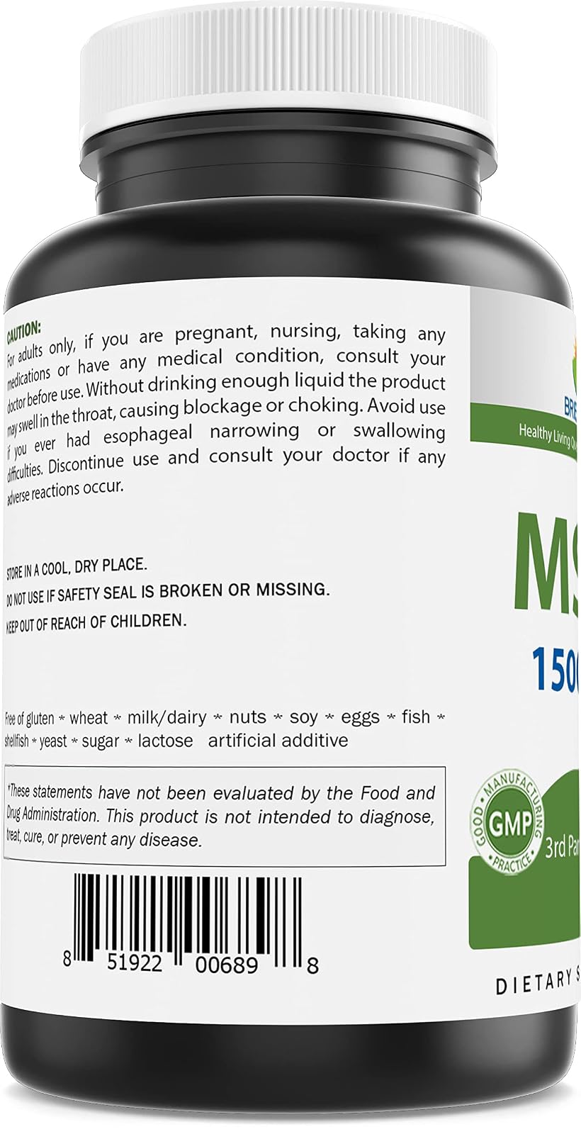 1500 mg MSM for daily use
