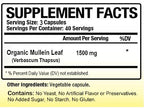 1500 mg Mullein for respiratory support