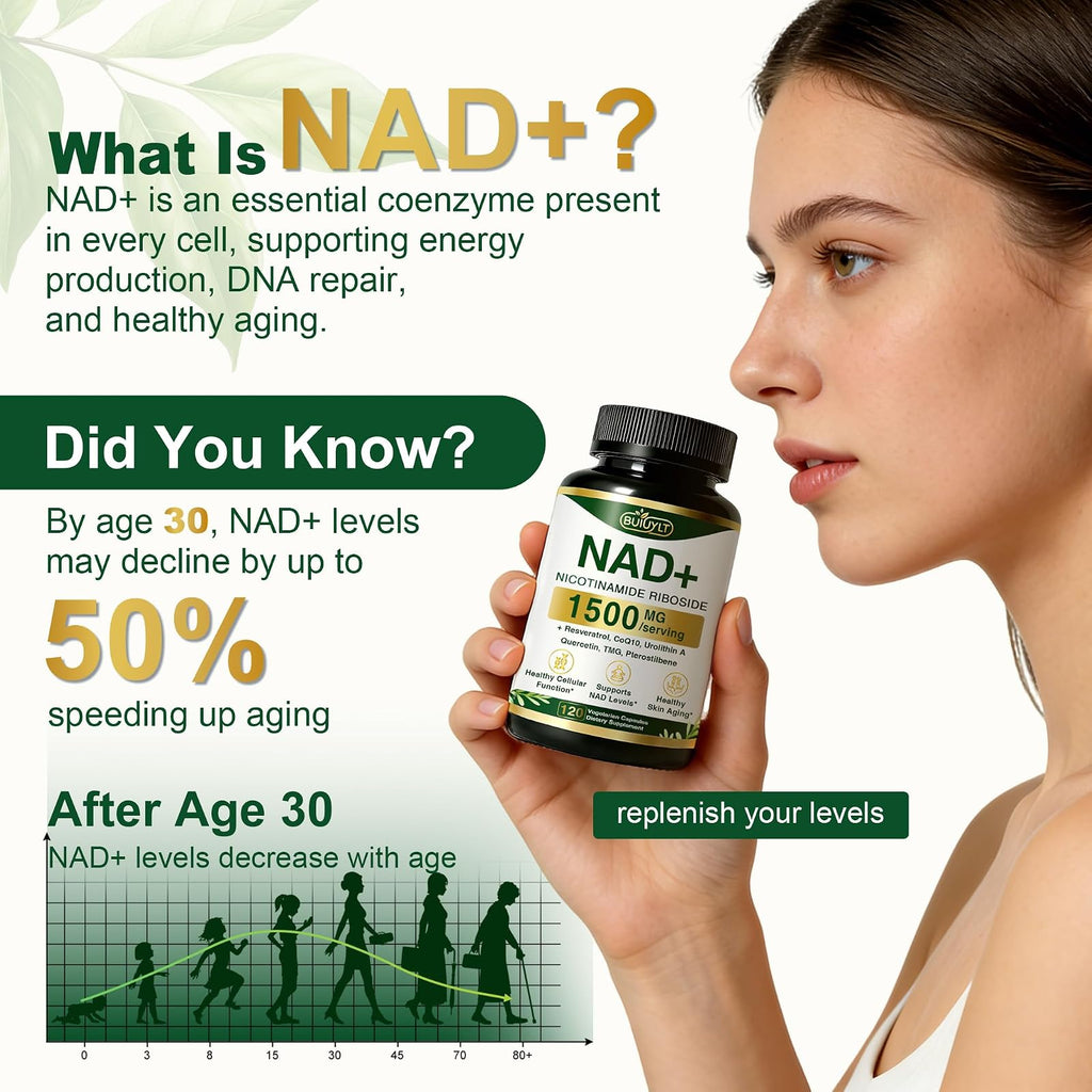 1500 mg NAD+ capsules for vitality