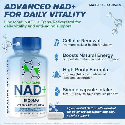 1500 mg NAD+ softgels for energy