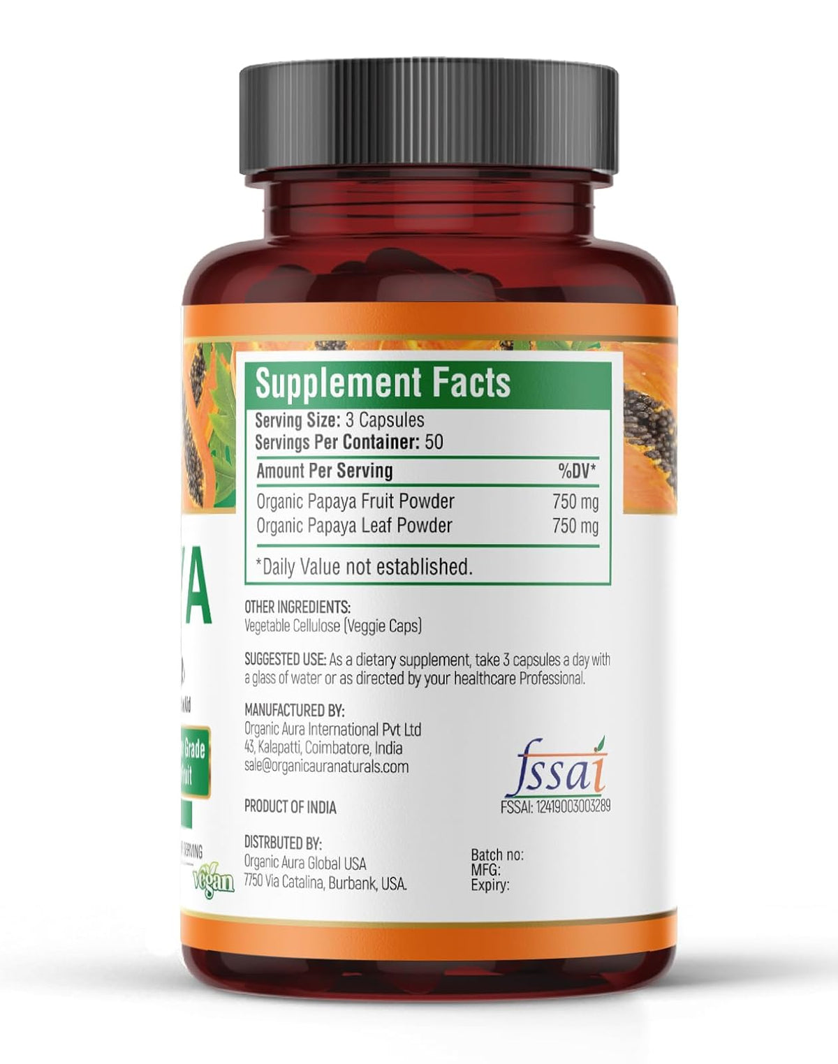 1500 mg papaya leaf supplement benefits