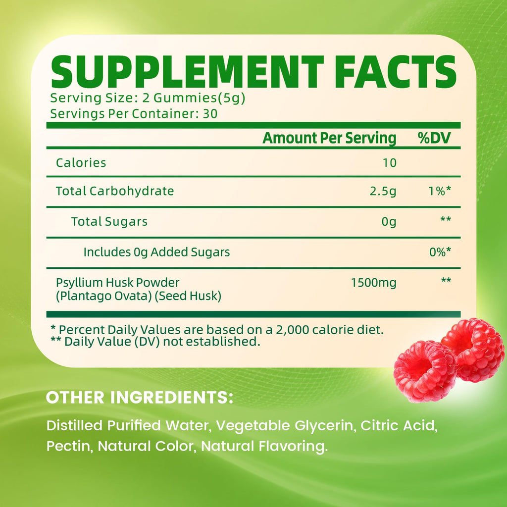 1500 mg psyllium fiber supplement