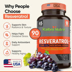 1500 mg Resveratrol antioxidant capsules