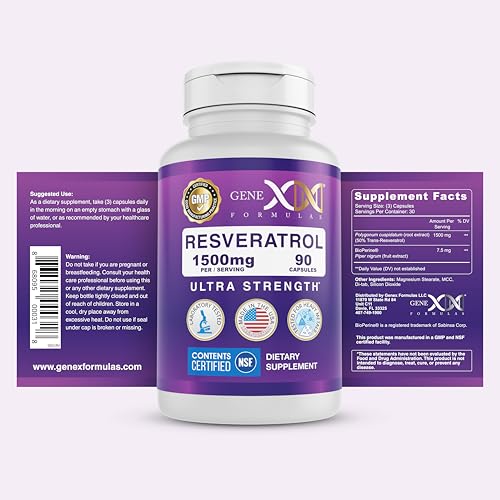 1500 mg Resveratrol for heart health